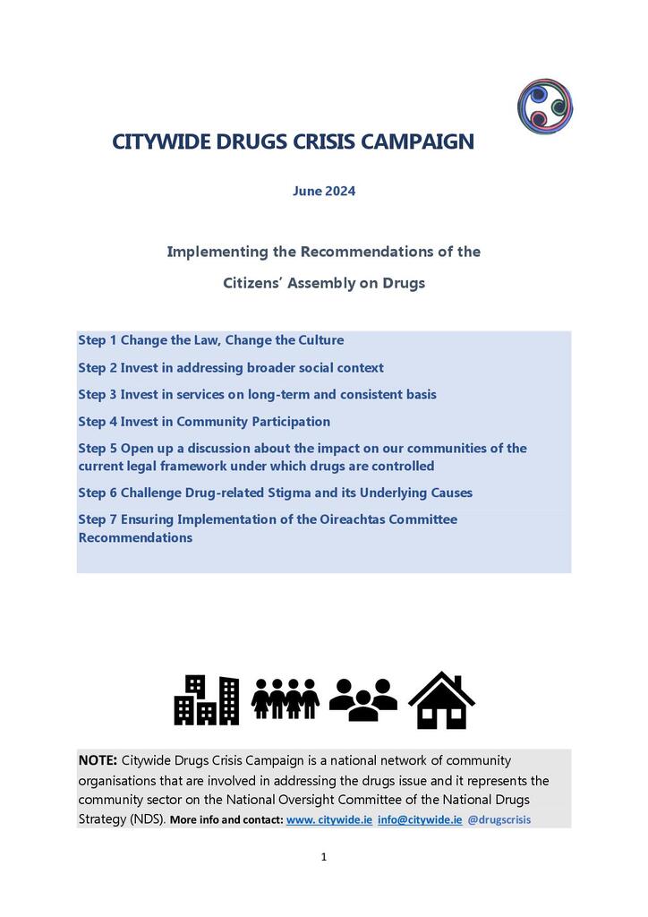 Implementing Recommendations of Citizens Assembly on Drugs
